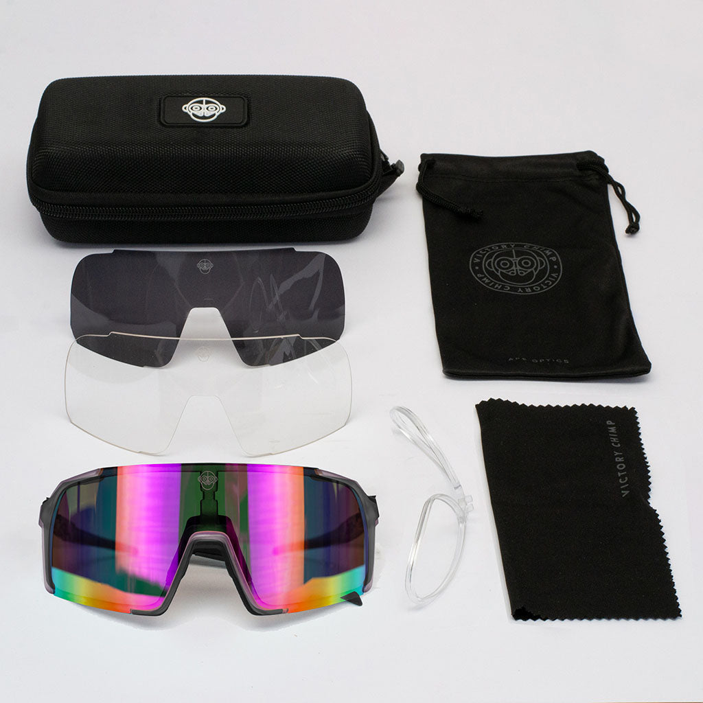 A.P.E. Optics Vega Evo Cycling Sunglasses (Matte Translucent Heather w ...