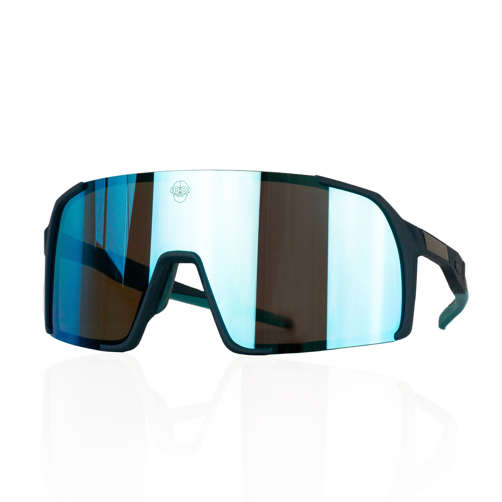 A.P.E. Optics Vega Evo Cycling Sunglasses (Matte Navy w/ Ice Blue Lens ...
